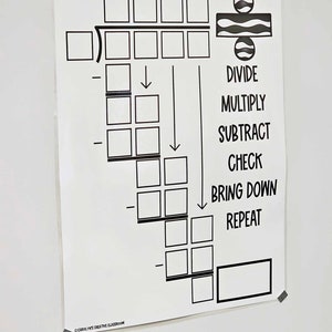 Long Division Anchor Chart [hard Good] - Option #2 - Etsy
