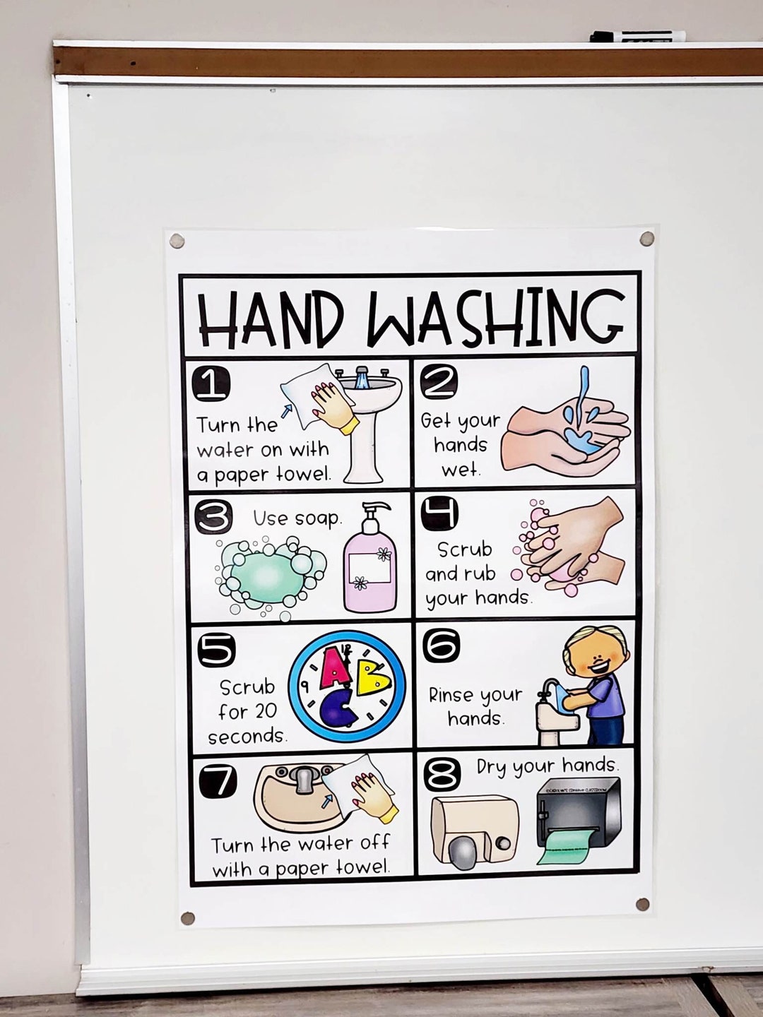 Hand Washing Anchor Chart [hard Good] - Option #2 - Etsy