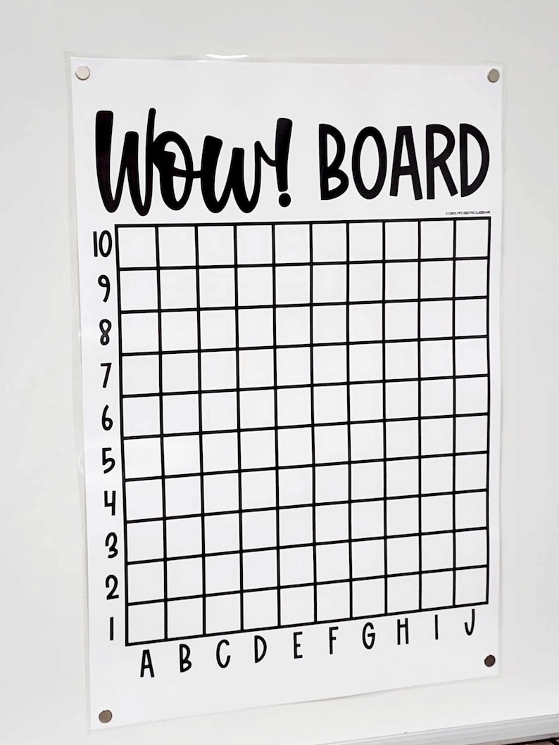 WOW! Board Anchor Chart [hard Good] - Option #8 - Etsy