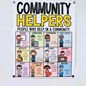 Community Helpers Anchor Chart [hard Good] - Option 2 (colored) - Etsy