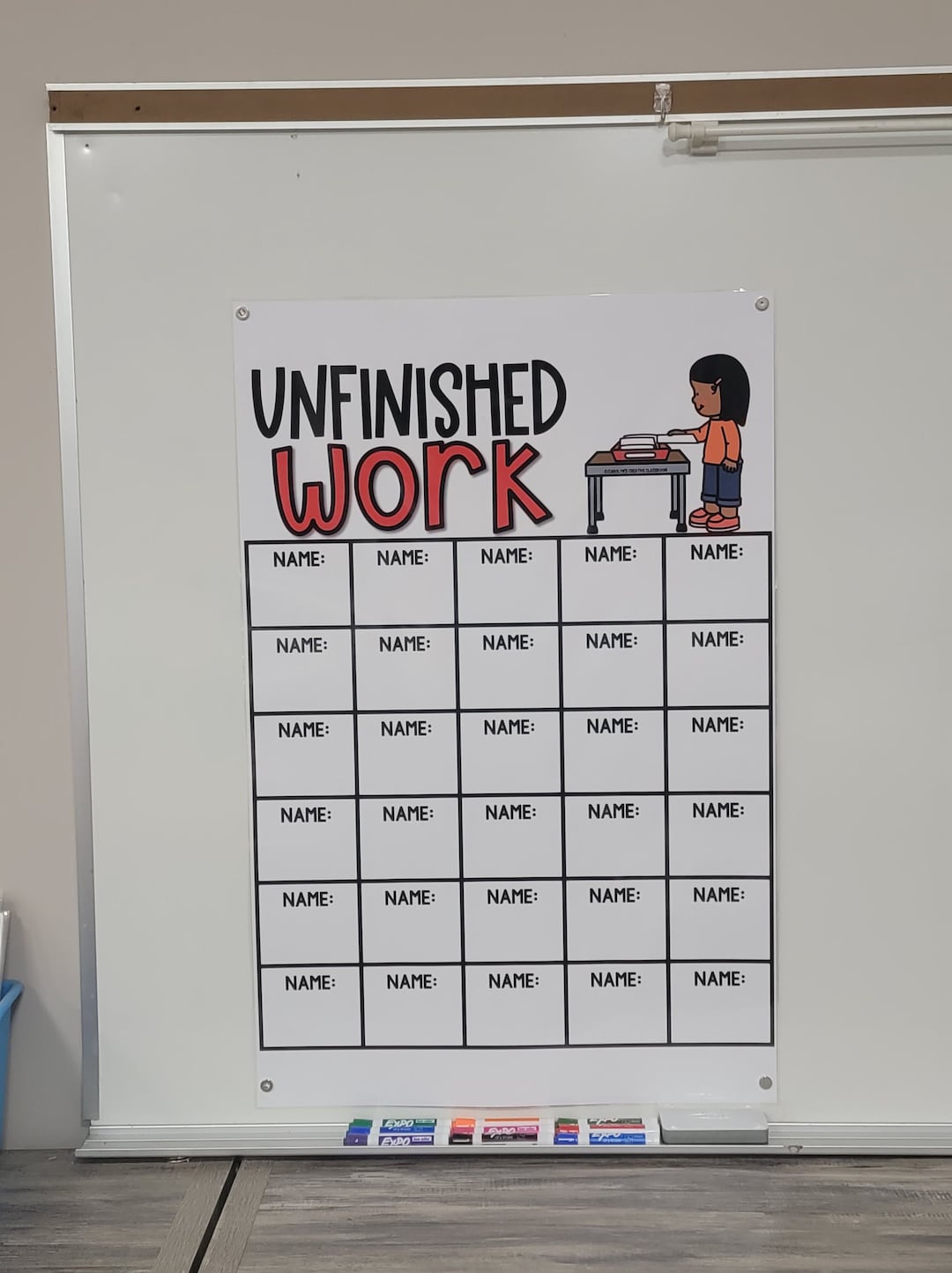 Unfinished Work Anchor Chart hard Good Set 4 - Etsy