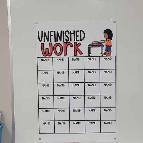 Missing Work Anchor Chart hard Good Set 1 - Etsy