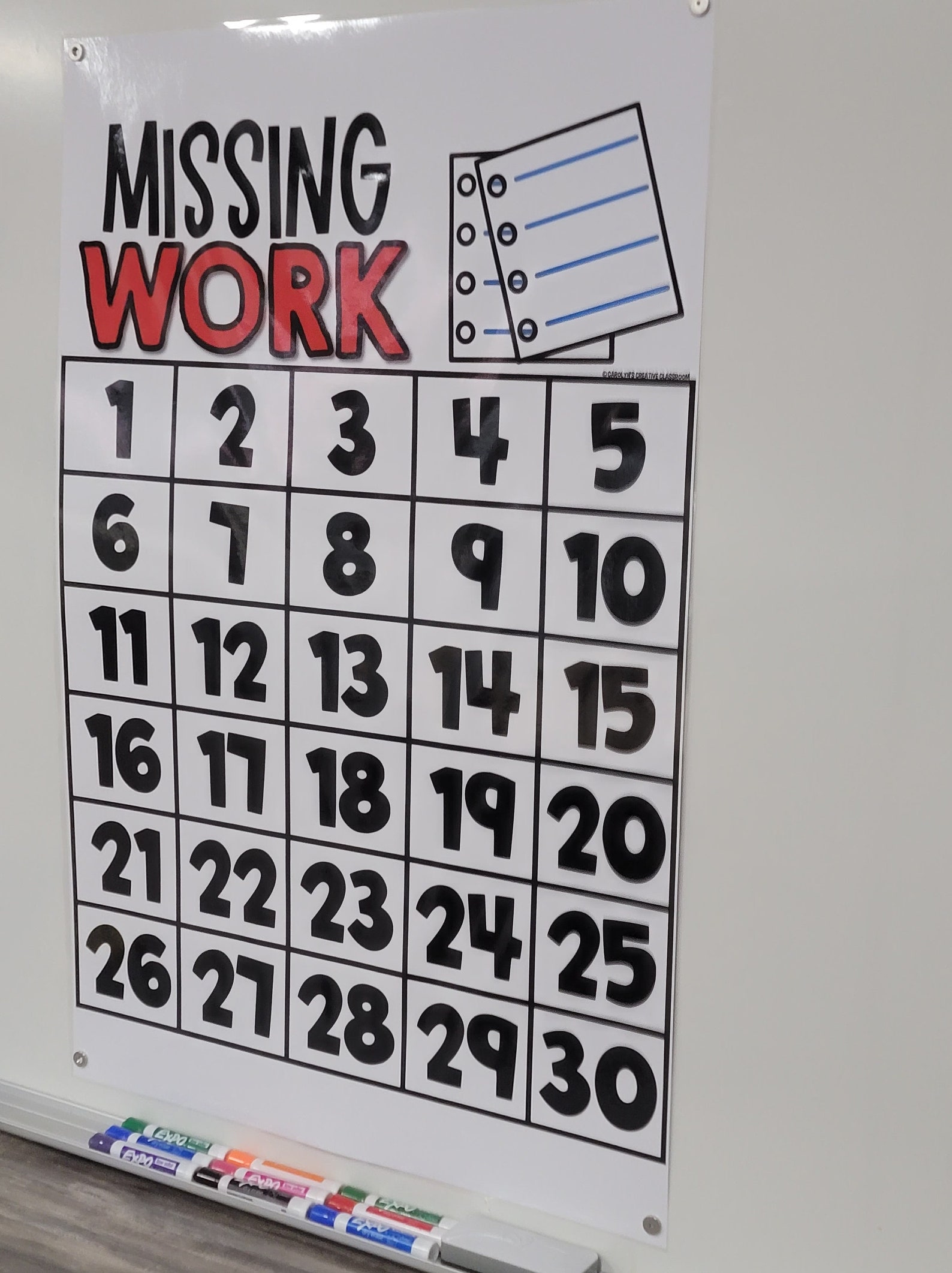 Missing Work Anchor Chart [hard Good] - Set# 1 - Etsy