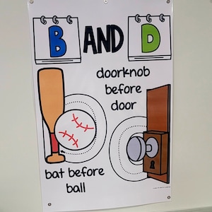B and D Reversal Anchor Chart [hard Good] Option #6 - Etsy