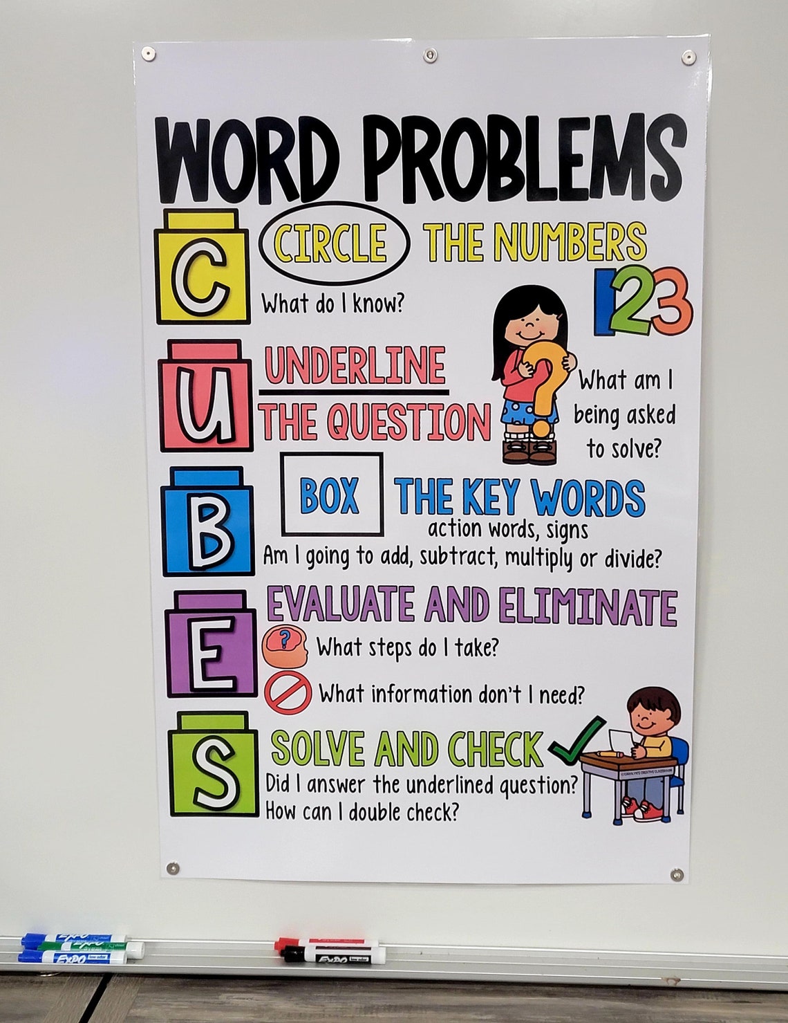 CUBES Word Problems Anchor Chart [hard Good] - Etsy