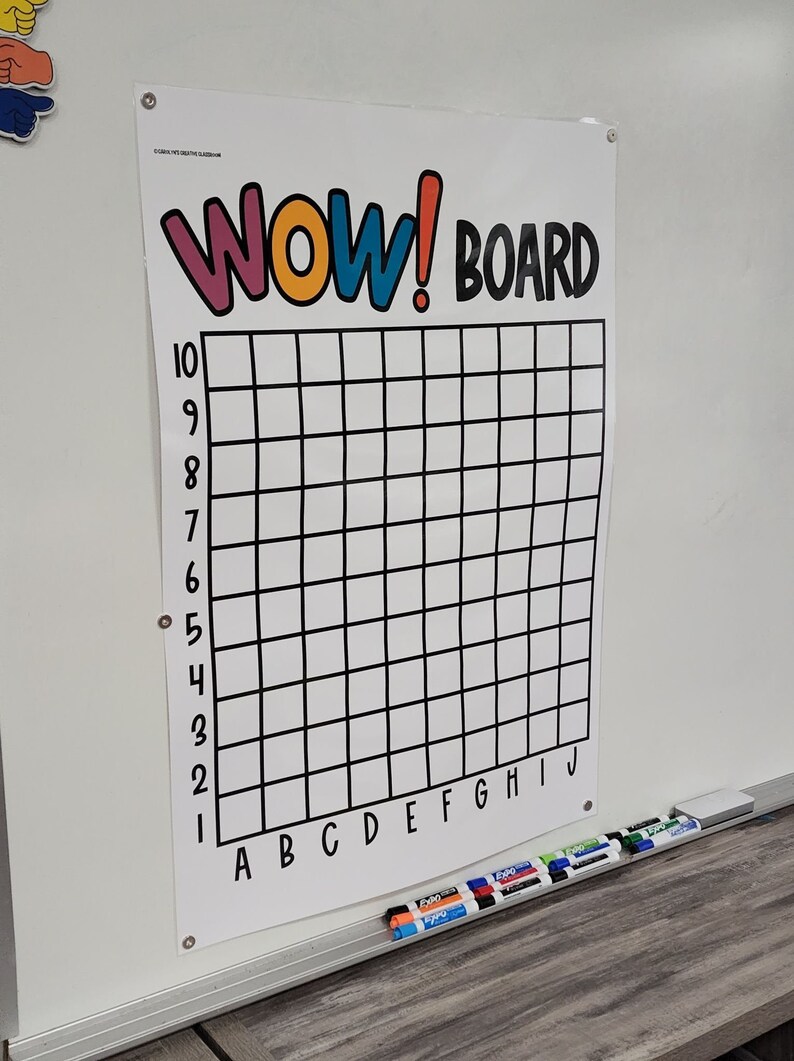 WOW Board Anchor Chart hard Good Option 5 - Etsy