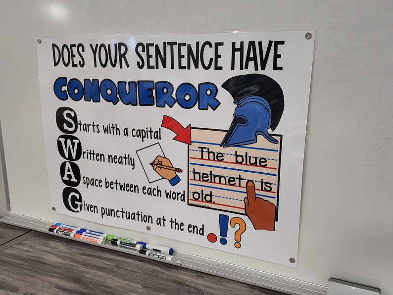 Does Your Sentence Have Conqueror Swag Anchor Chart hard - Etsy