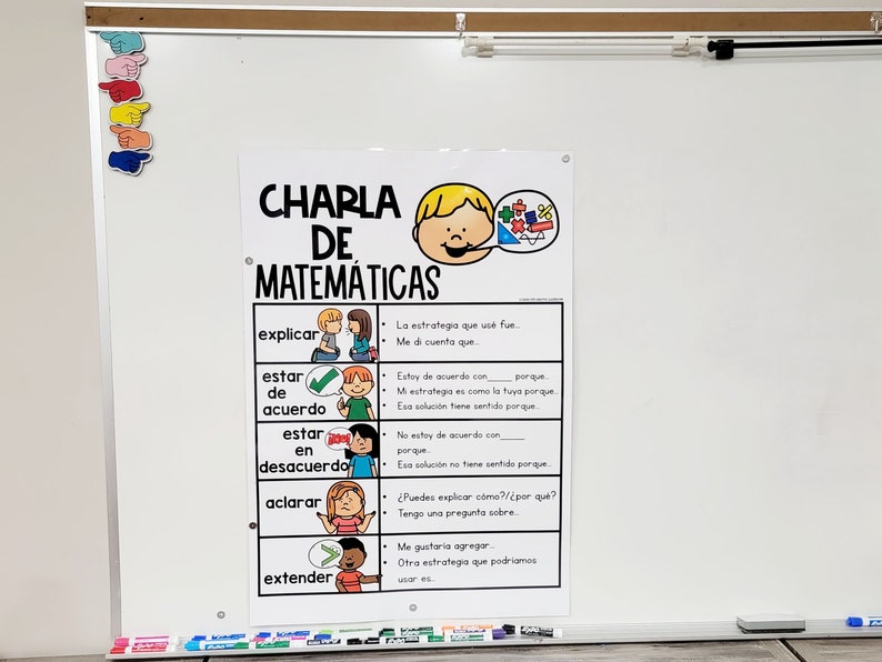 Math Talk Anchor Chart hard Good Spanish Version - Etsy