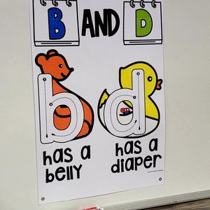 B and D Reversal Anchor Chart [hard Good] Option #2 - Etsy