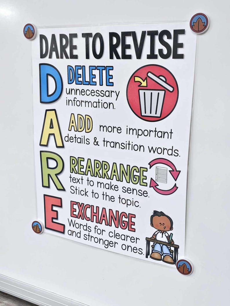 DARE to Revise Anchor Chart [hard Good] - Option #1 - Etsy