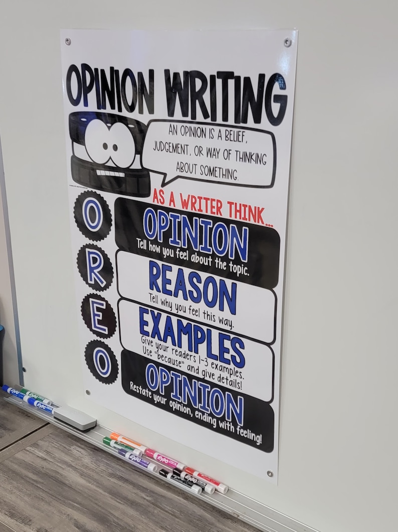 Opinion Persuasive Writing OREO Anchor Chart hard Good - Etsy