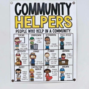 Community Helpers Anchor Chart [hard Good] - Option 1 (white) - Etsy