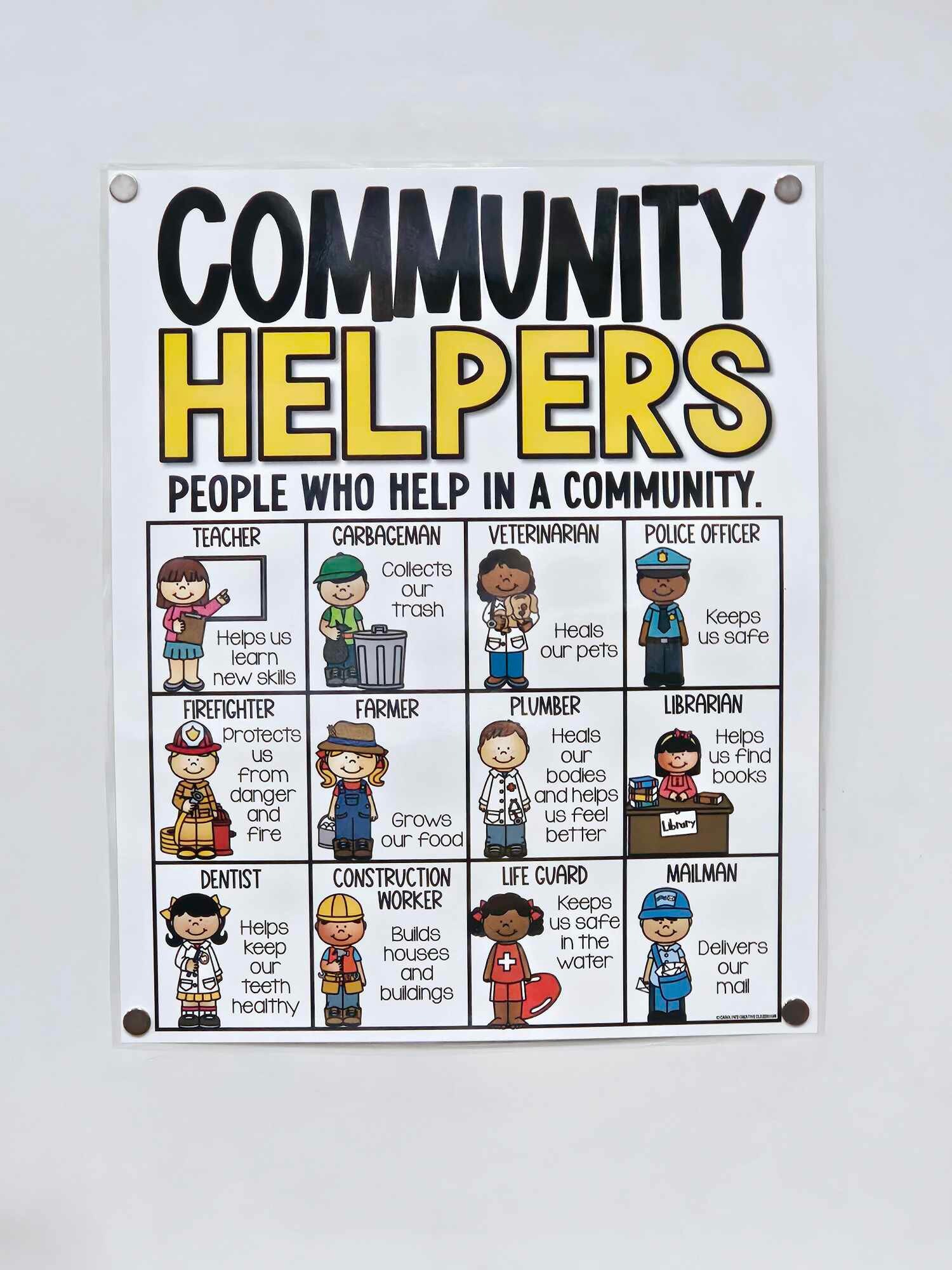 Community Helpers Anchor Chart [hard Good] - Option 1 (white) - Etsy