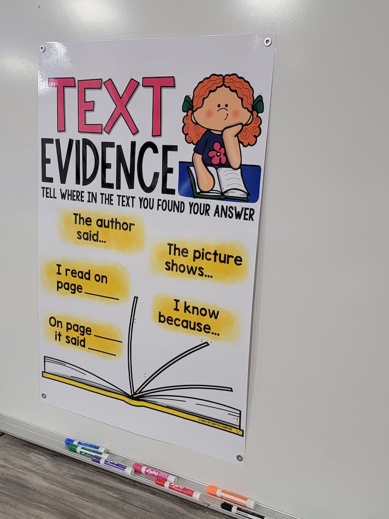 Text Evidence Anchor Chart [hard Good] - Etsy