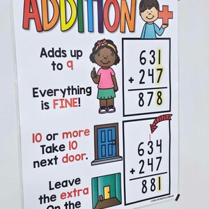 Addition Poem Anchor Chart [hard Good] - Option 1 - Etsy