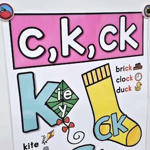 C, K, & CK Spelling /k/ Anchor Chart [hard Good] - Option #3 - Etsy