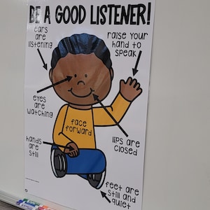 Be a Good Listener Anchor Chart [hard Good] - Option #2 - Etsy