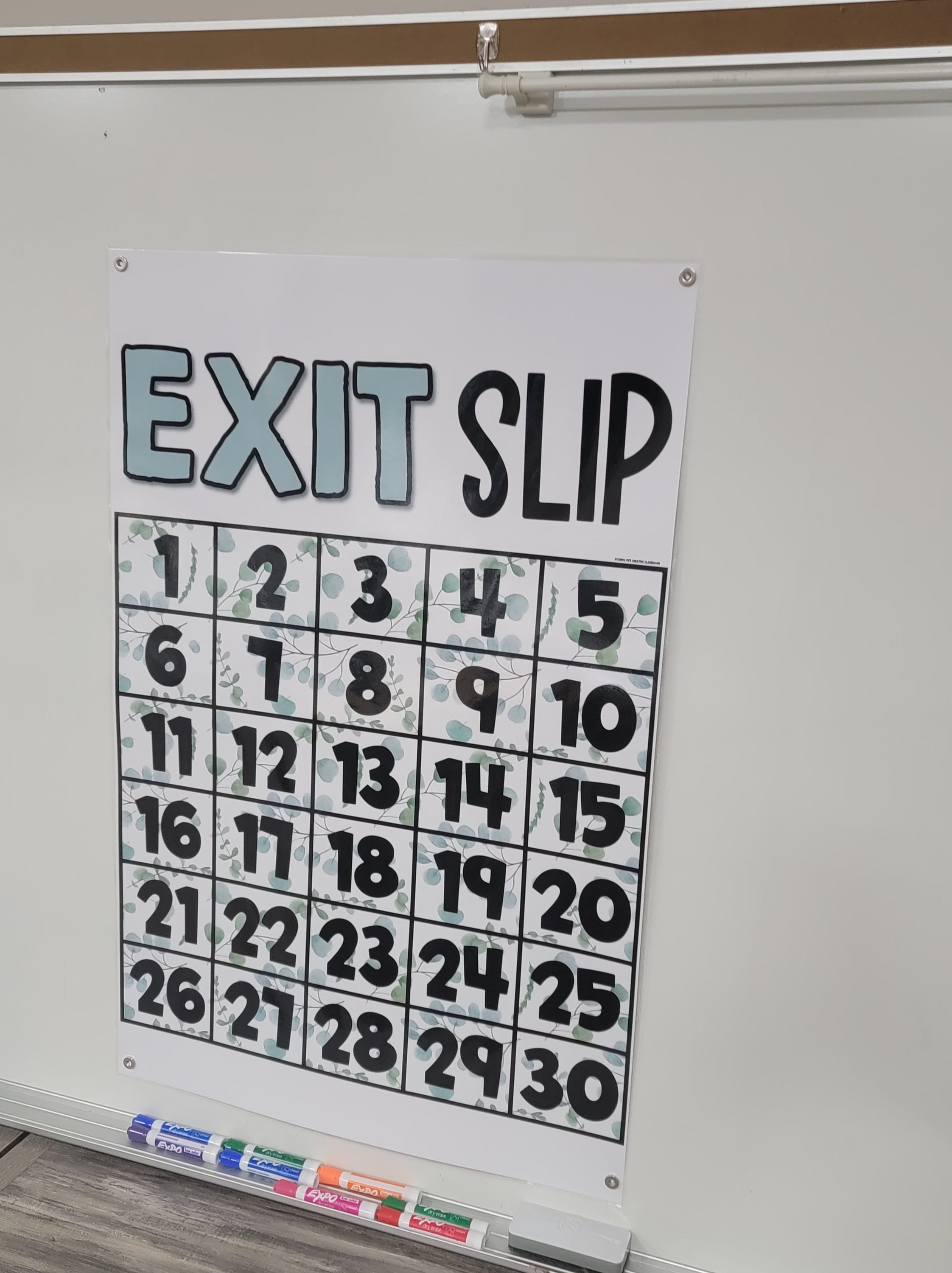 Exit Slips Anchor Chart hard Good Option 4 Eucalyptus - Etsy