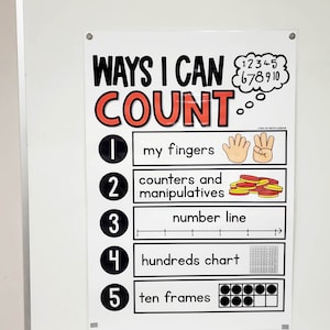 Ways I Can Count Anchor Chart [hard Good] - Option 2 - Etsy