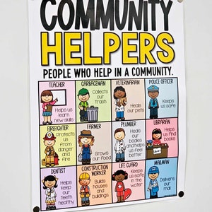 Community Helpers Anchor Chart [hard Good] - Option 2 (colored) - Etsy