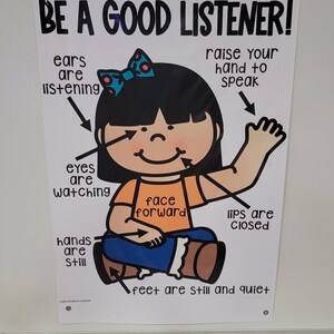 Be a Good Listener Anchor Chart hard Good - Etsy Canada