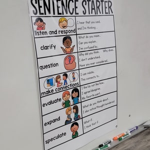 Sentence Starters Anchor Chart [hard Good] - Option #1 - Etsy