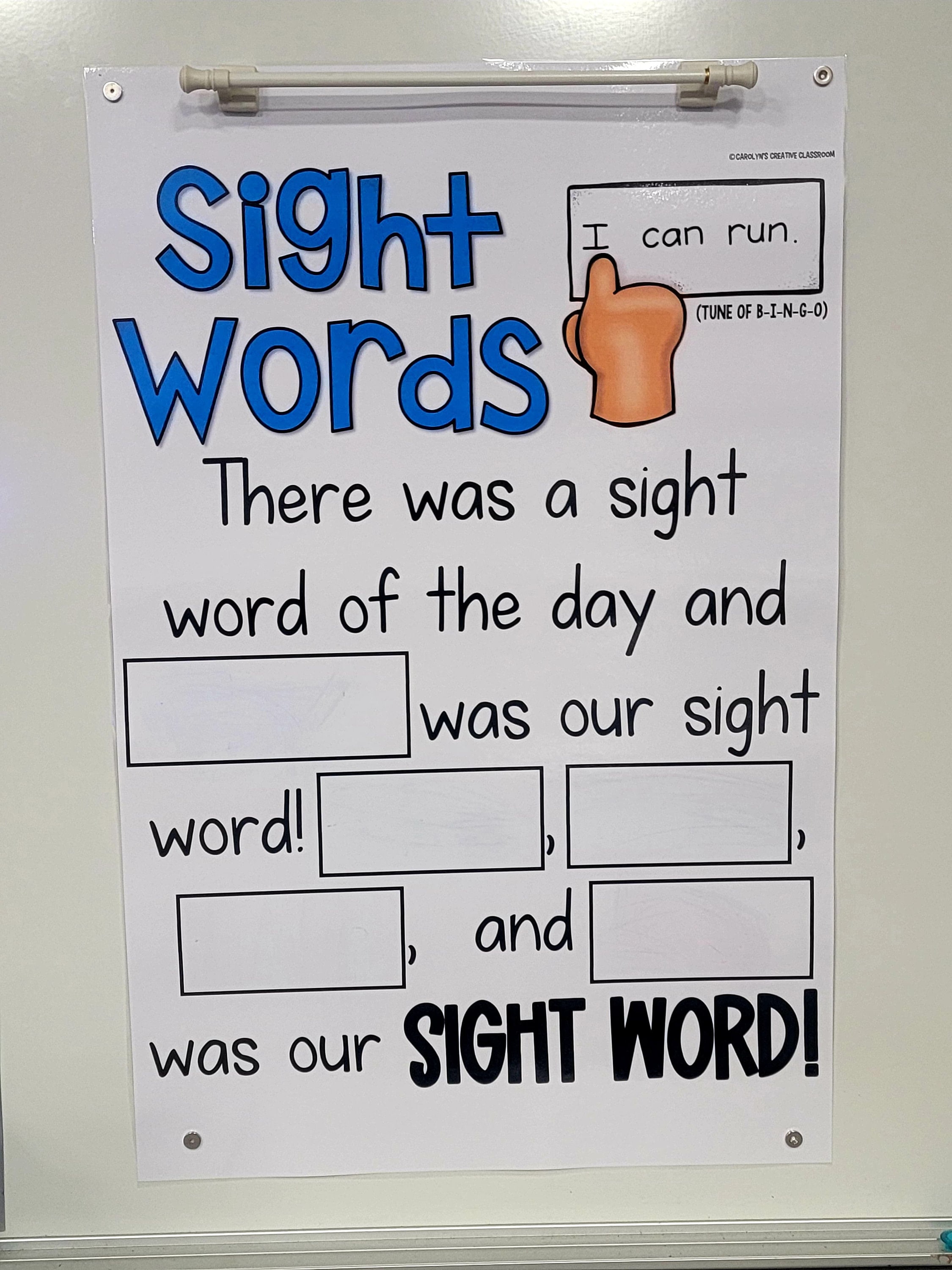 Sight Word Chant Anchor Chart [hard Good] - Etsy