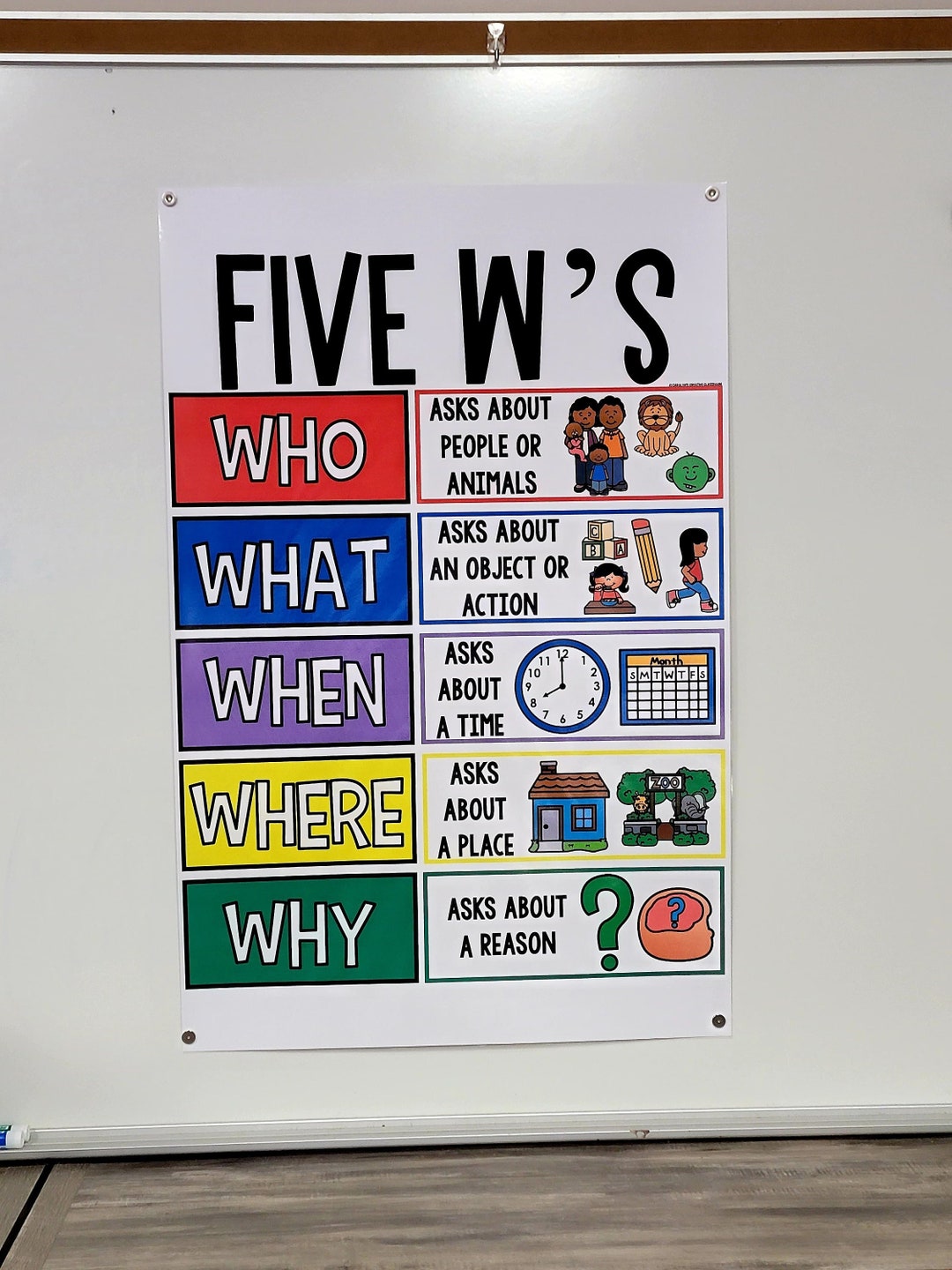 Five W's Anchor Chart [hard Good] - Etsy