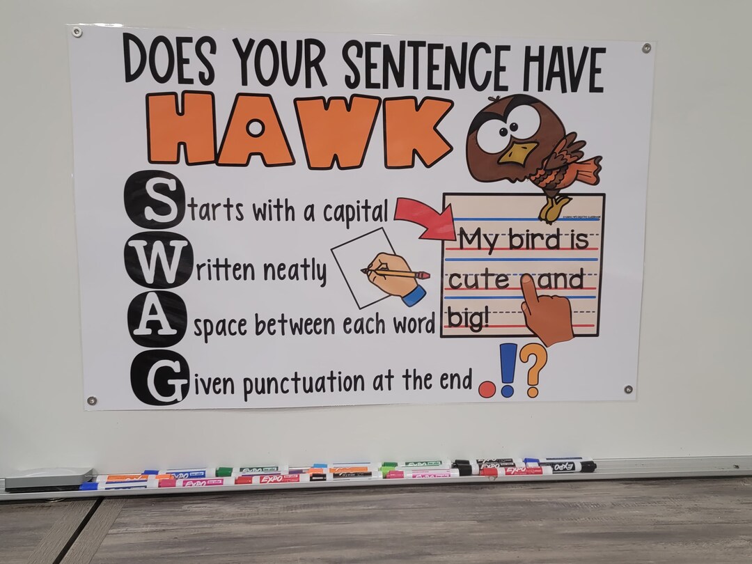 Does Your Sentence Have Hawk Swag? Anchor Chart [hard Good] Option #3 ...