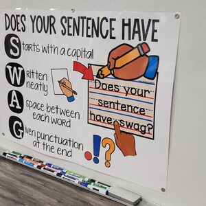 Does Your Sentence Have Swag? Anchor Chart [hard Good] (no Logo or ...