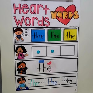 Heart Words Anchor Chart [hard Good] - Etsy