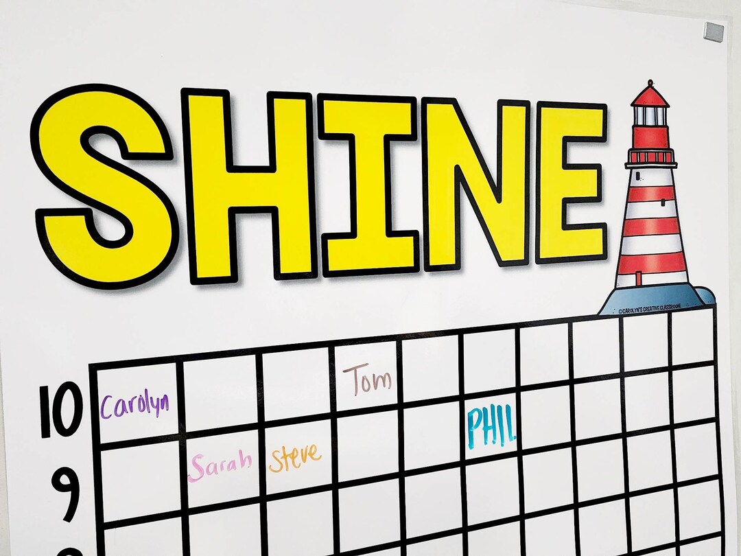 SHINE Board Anchor Chart [hard Good] - Option #1 - Etsy