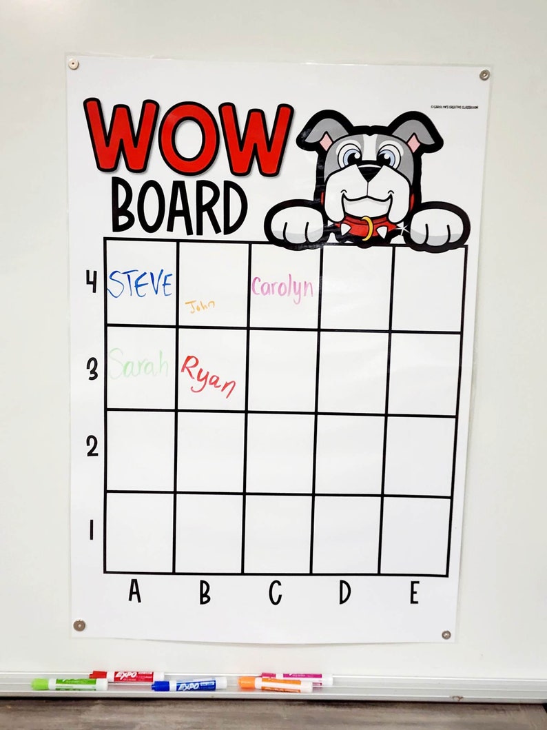 Bulldog WOW Chart Anchor Chart hard Good Option 1 - Etsy
