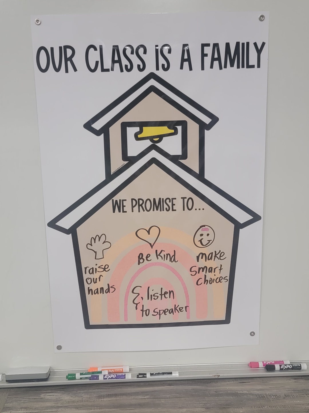 Class Rules and Expectations: We Are a Family Anchor Chart [hard Good ...