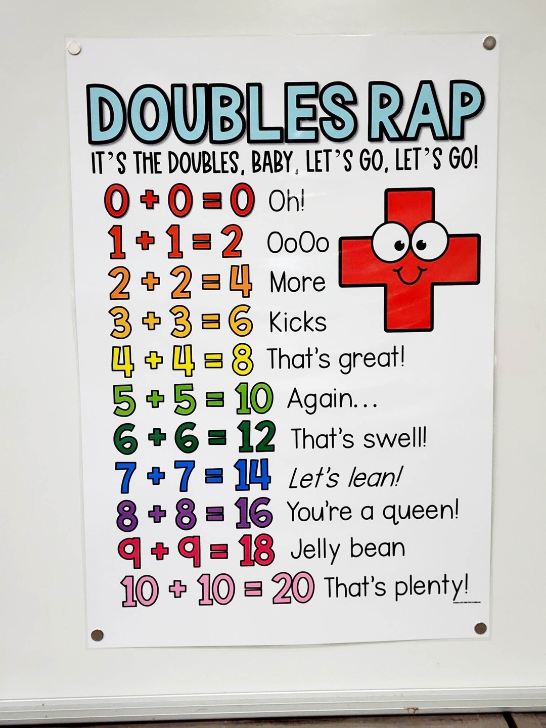 Doubles Rap Addition Anchor Chart [hard Good] - Option 1 - Etsy