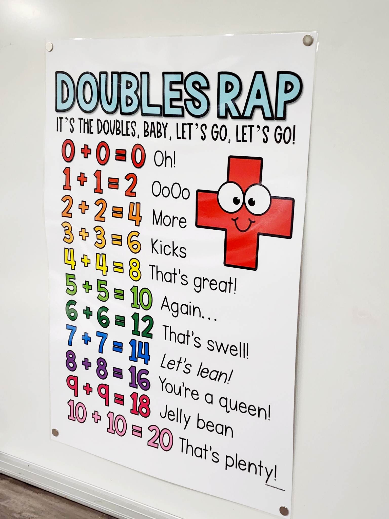 Doubles Rap Addition Anchor Chart [hard Good] - Option 1 - Etsy