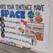 Does Your Sentence Have Space Swag Anchor Chart hard Good Option 1 - Etsy