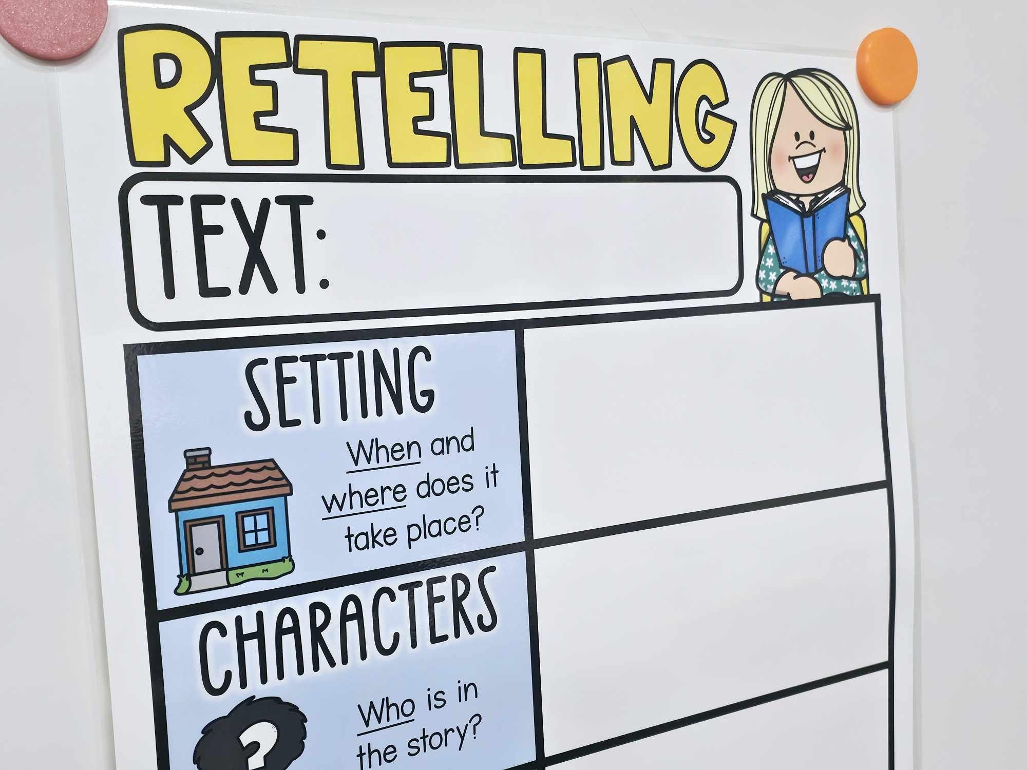 Story Retelling Anchor Chart [hard Good] - Option 3 - Etsy