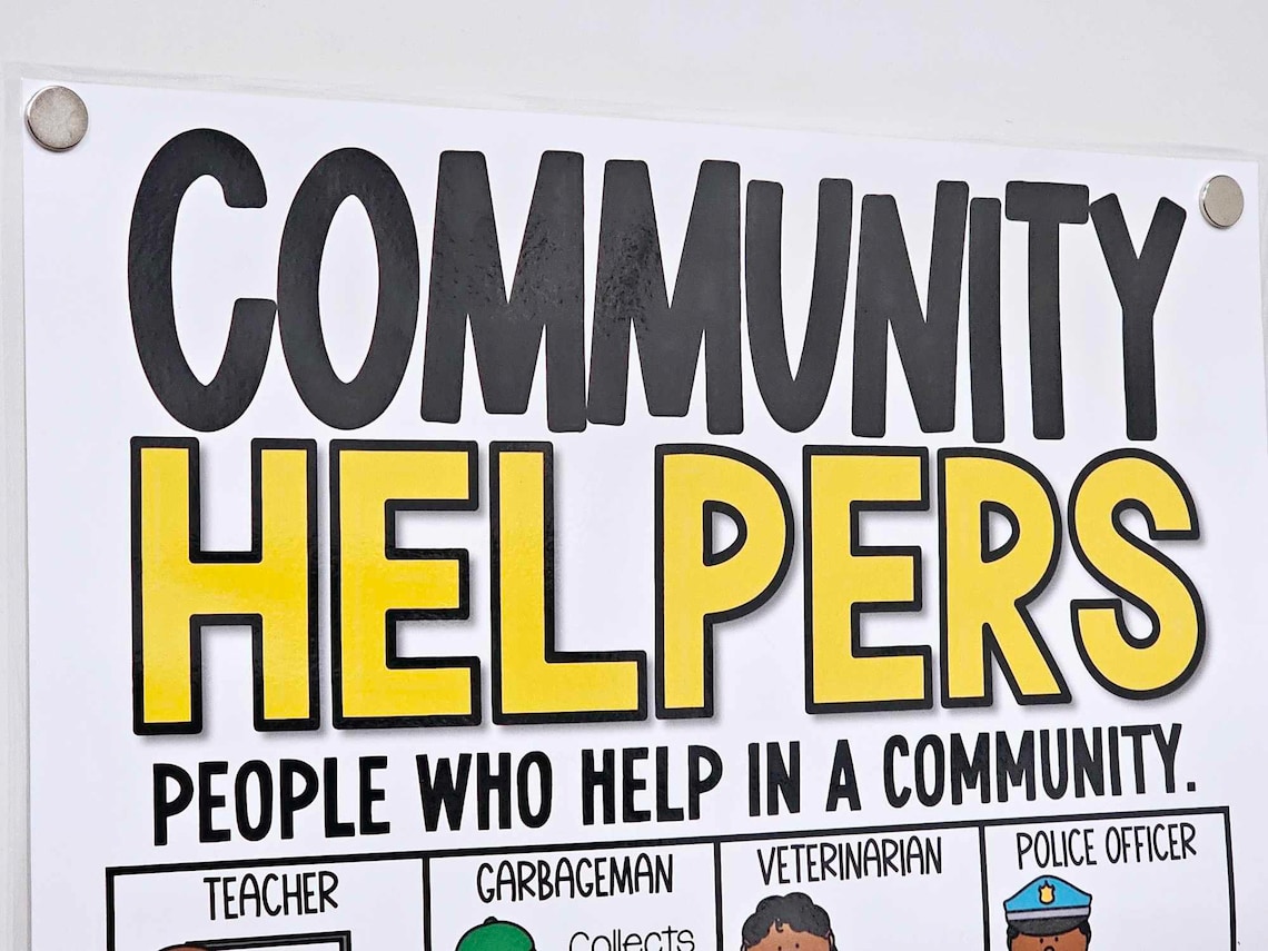 Community Helpers Anchor Chart [hard Good] - Option 1 (white) - Etsy