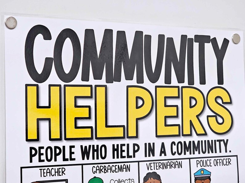 Community Helpers Anchor Chart [hard Good] - Option 1 (white) - Etsy