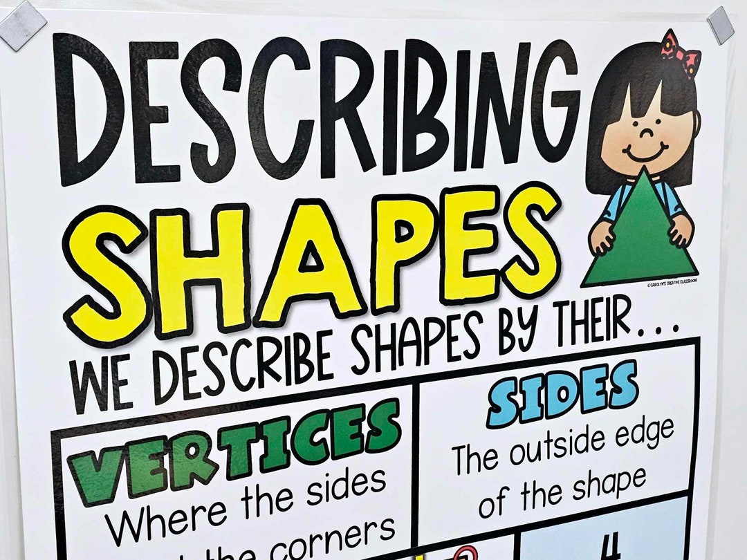 Describing 2D Shapes Anchor Chart [hard Good] - Option 1 - Etsy