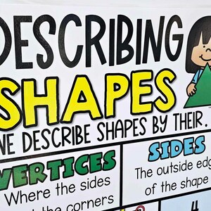 Describing 2D Shapes Anchor Chart [hard Good] - Option 1 - Etsy