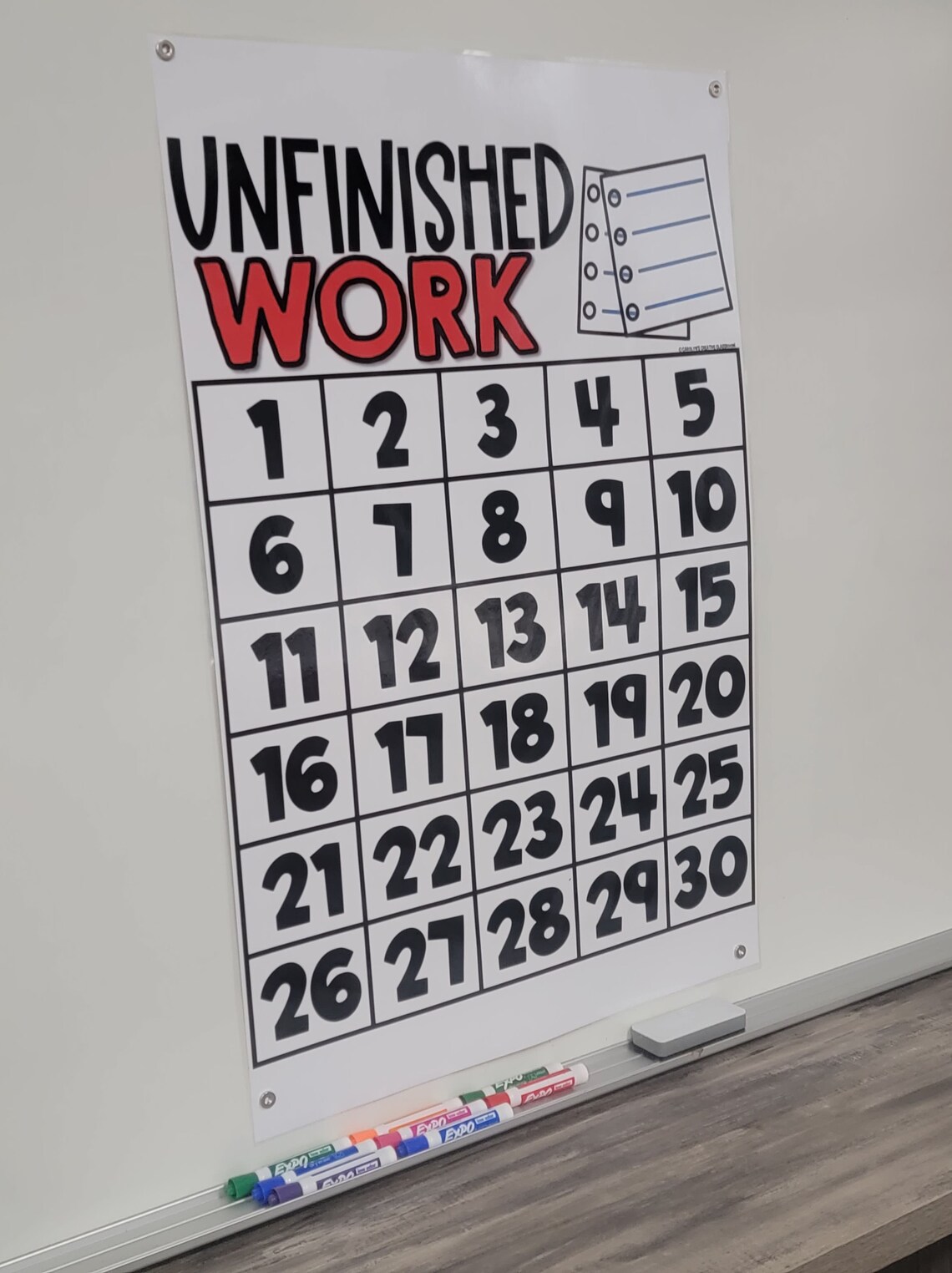 Unfinished Work Anchor Chart hard Good Set 6 - Etsy