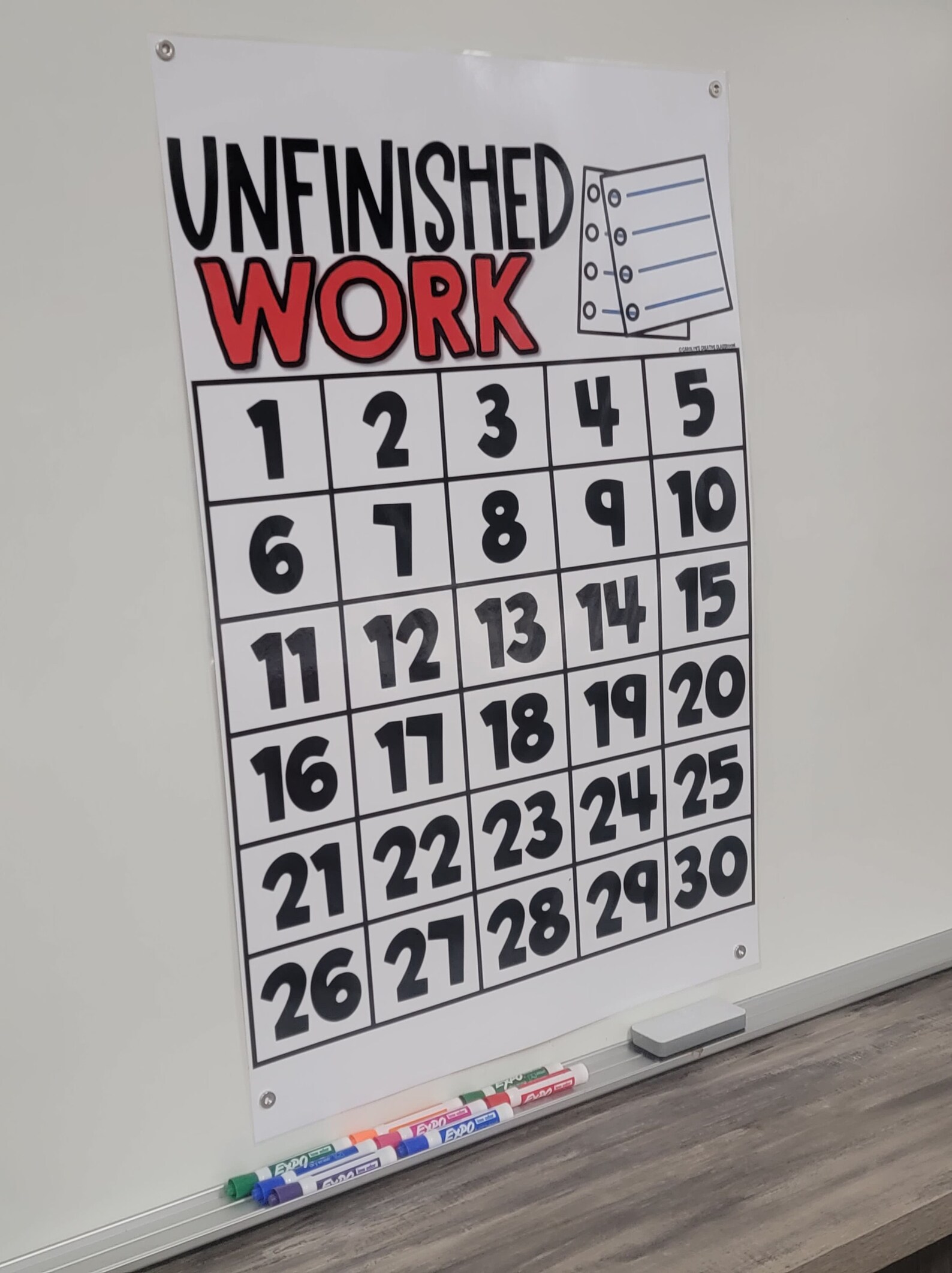 Unfinished Work Anchor Chart hard Good Set 6 - Etsy