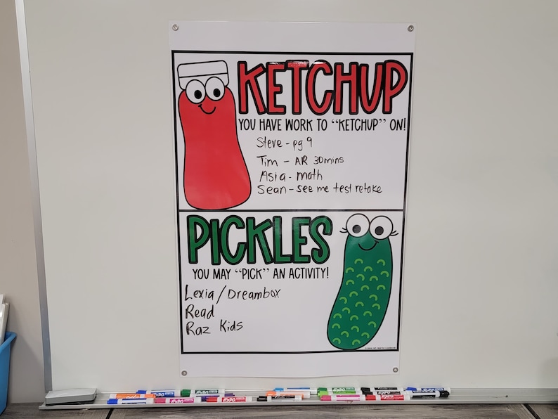 Ketchup and Pickles Anchor Chart [hard Good] - Etsy