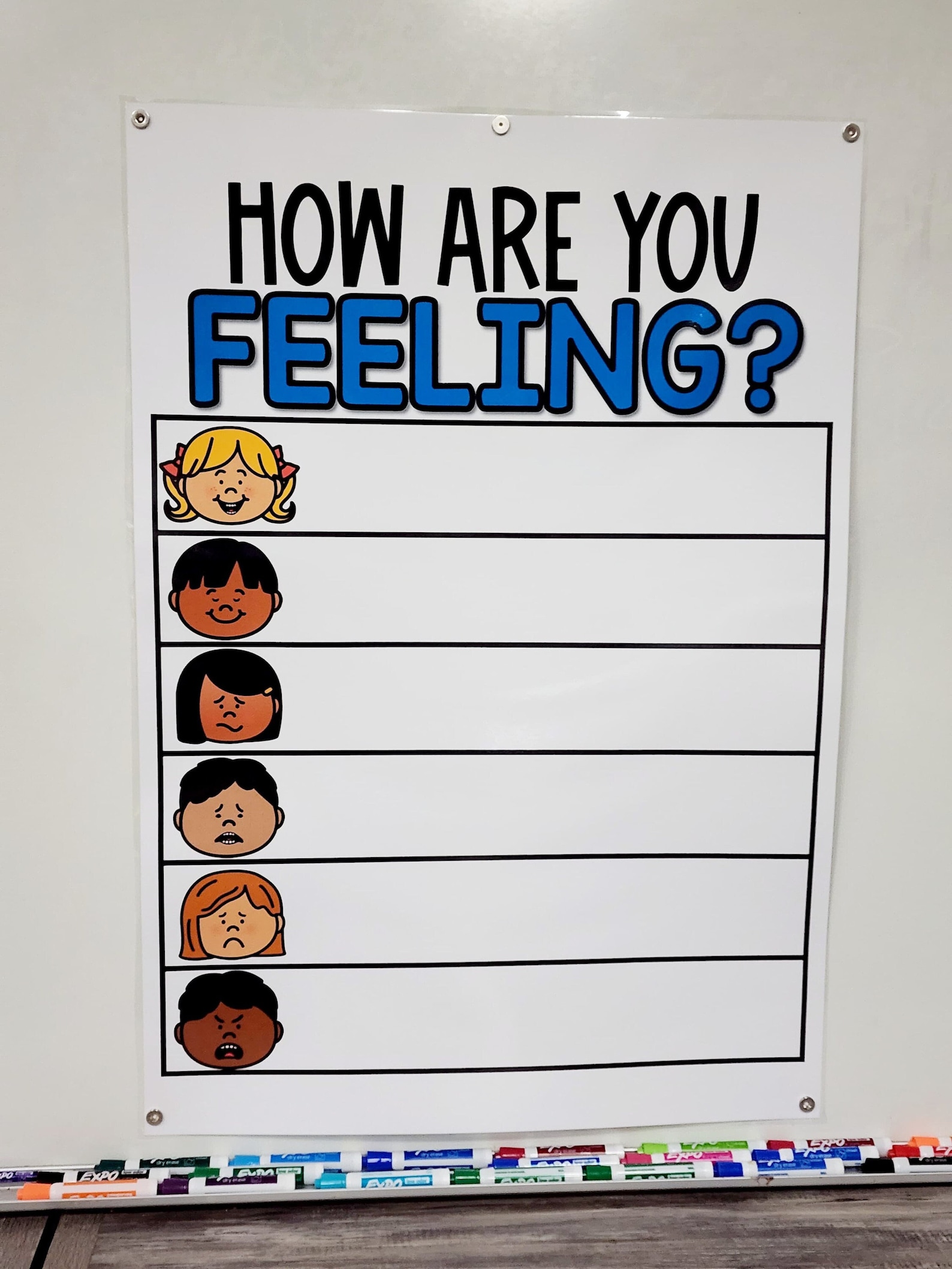How Are You Feeling Anchor Chart hard Good Option 1 - Etsy