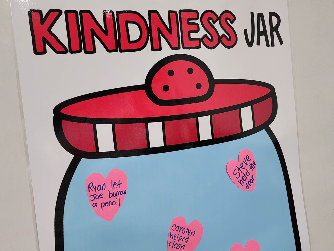 Kindness Jar Anchor Chart [hard Good] - Option 1 - Etsy