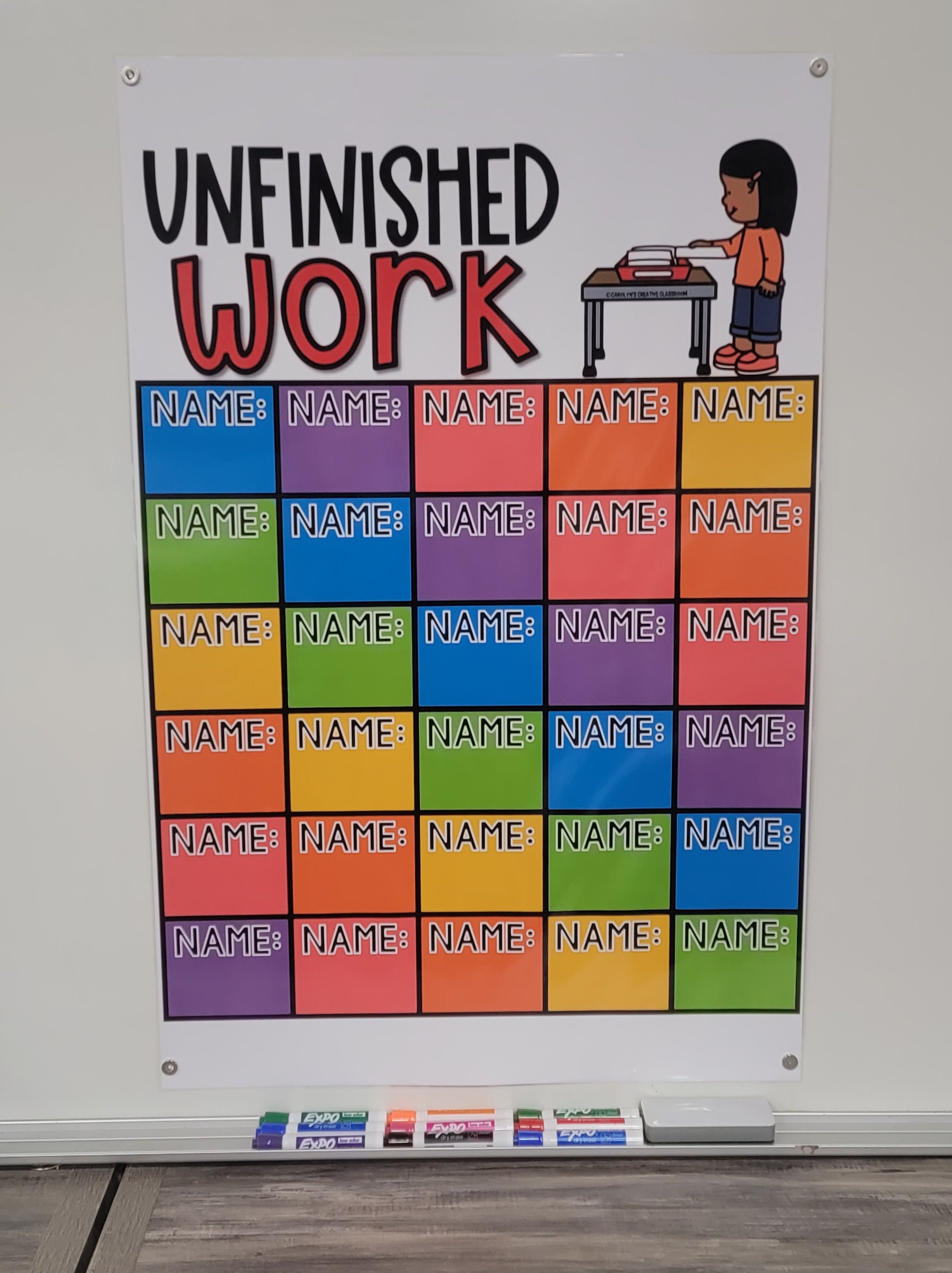 Unfinished Work Anchor Chart [hard Good] - Set# 5 - Etsy