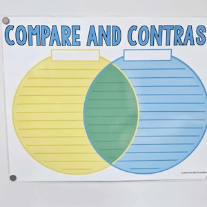 Compare and Contrast Anchor Chart [hard Good] - Option #5 - Etsy