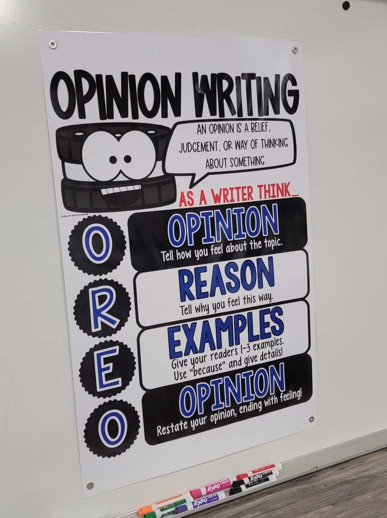 Opinion Persuasive Writing OREO Anchor Chart [hard Good] - Etsy